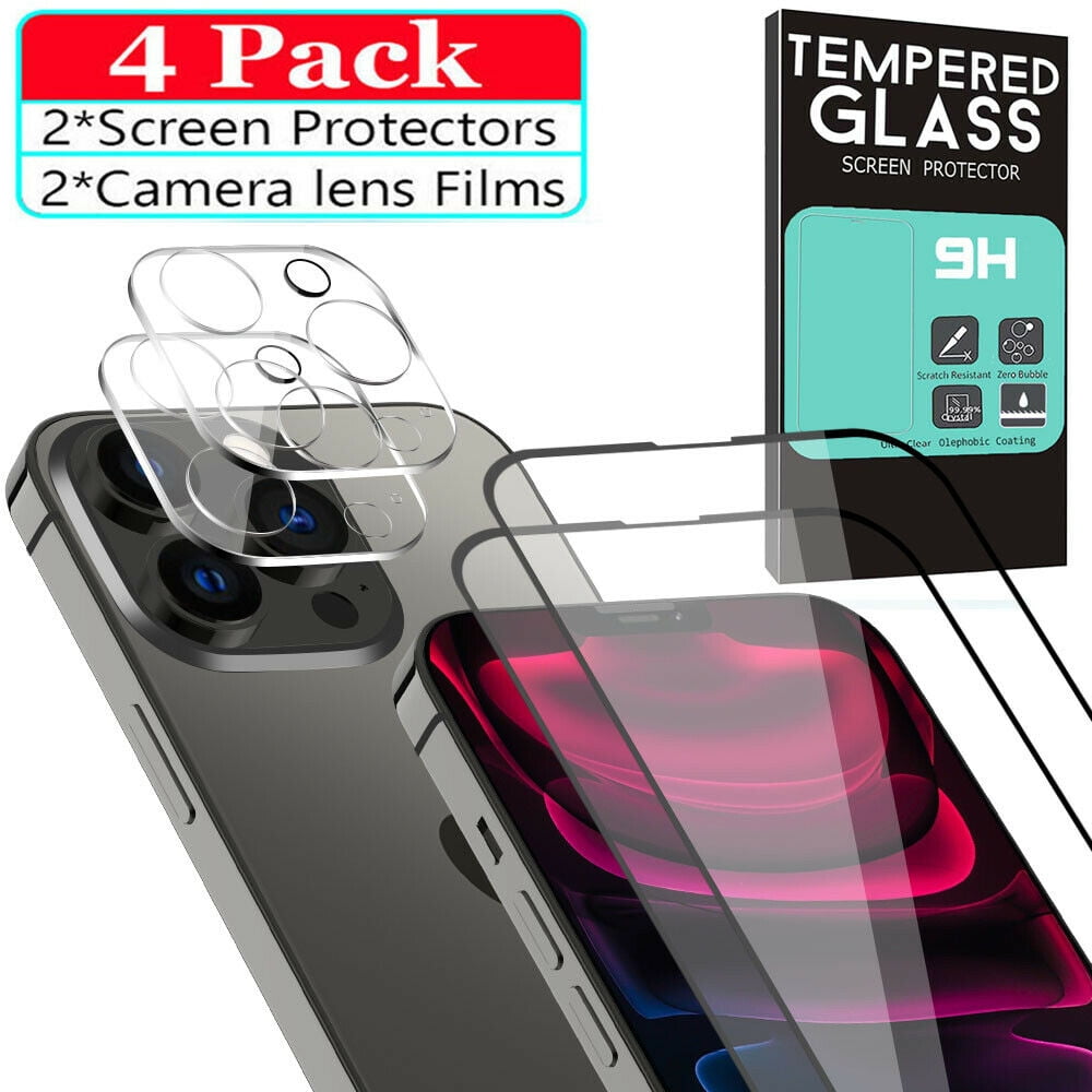 Xihaiying 4-Piece Set for iPhone 13 Mini: 2 Screen & 2 Lens Protectors ...