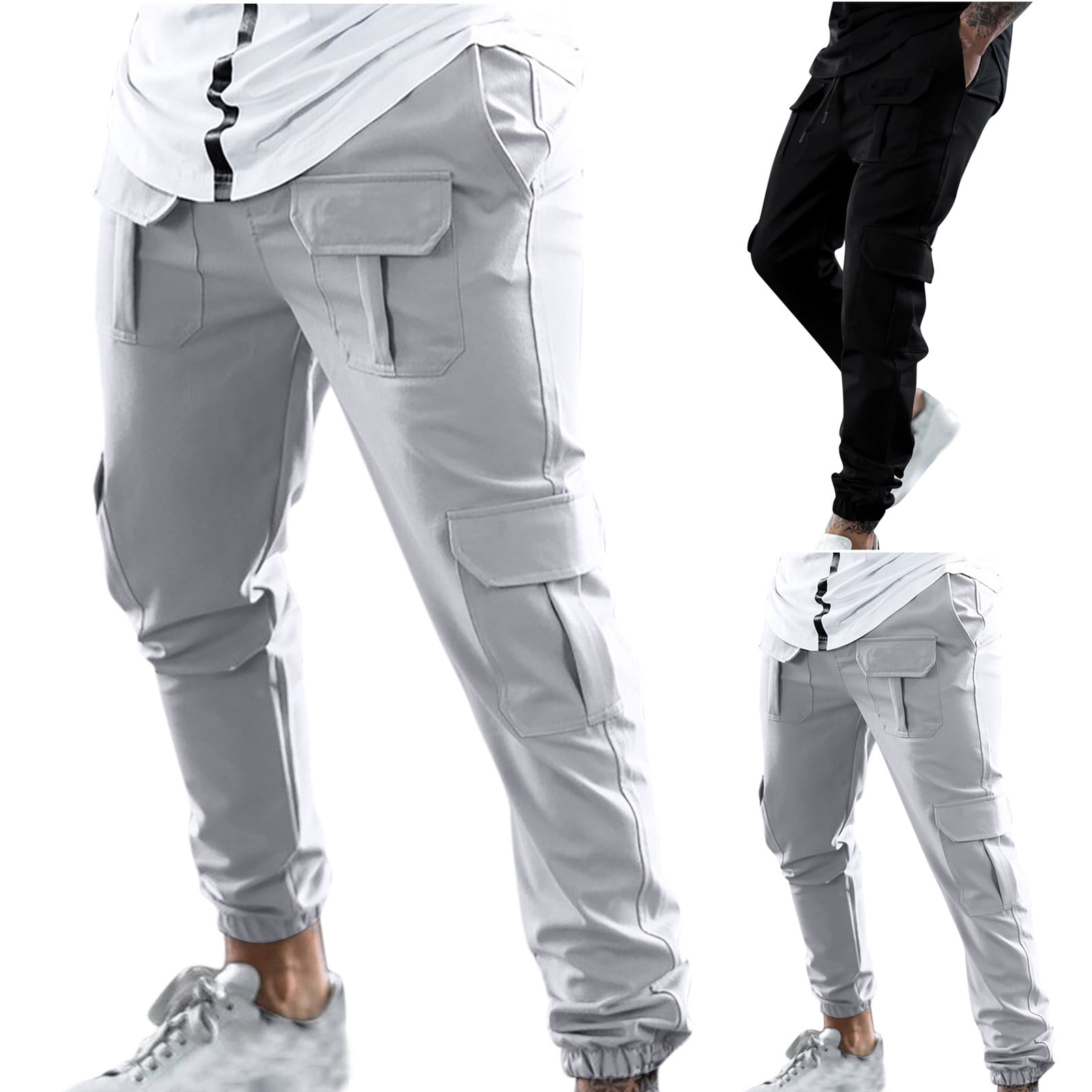 Xihbxyly Cargo Pants for Men, Linen Pants Wide Leg Pants for Men ...