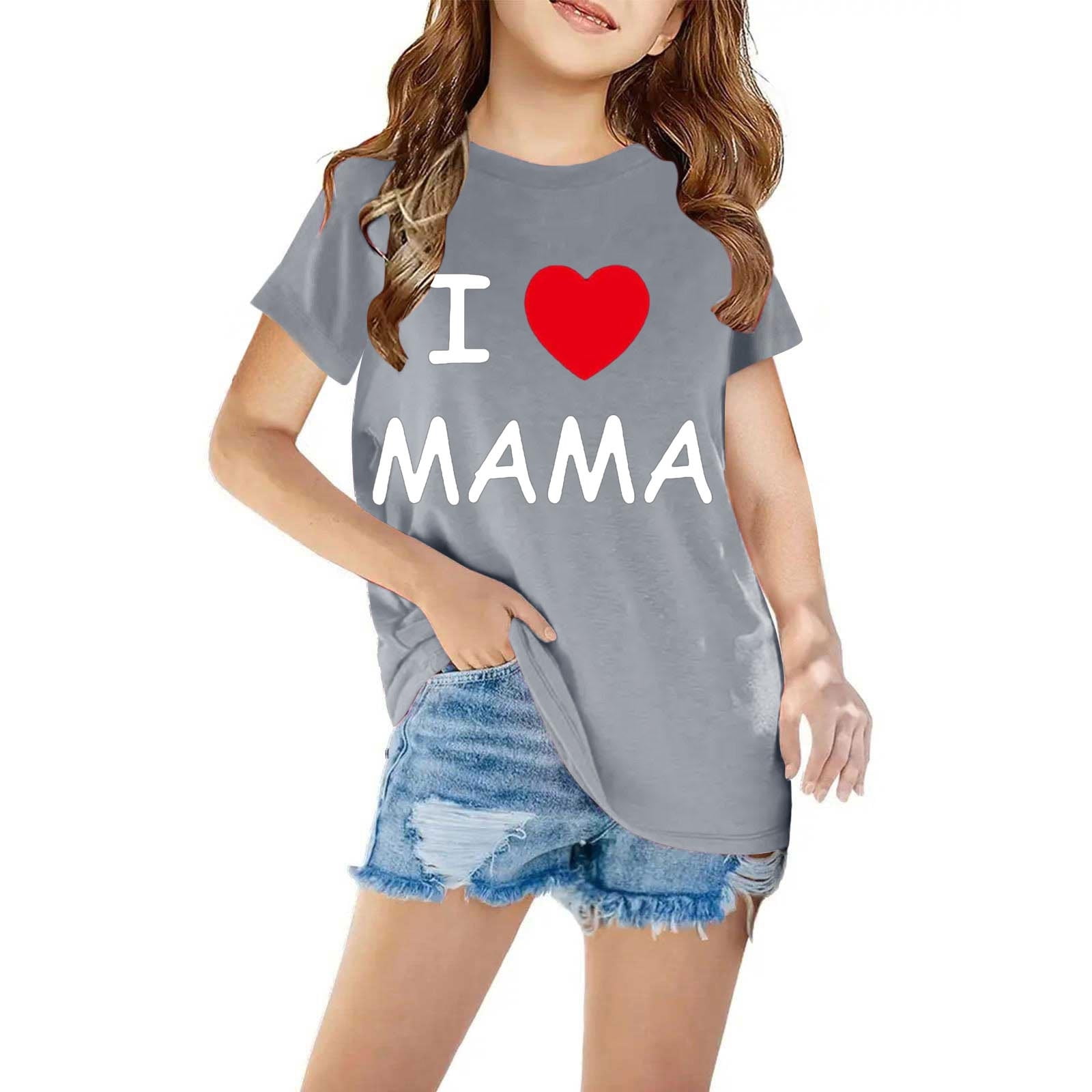 Xihbxyly Girls Summer Tops, Toddler Girl Short Sleeved T-shirt Print ...