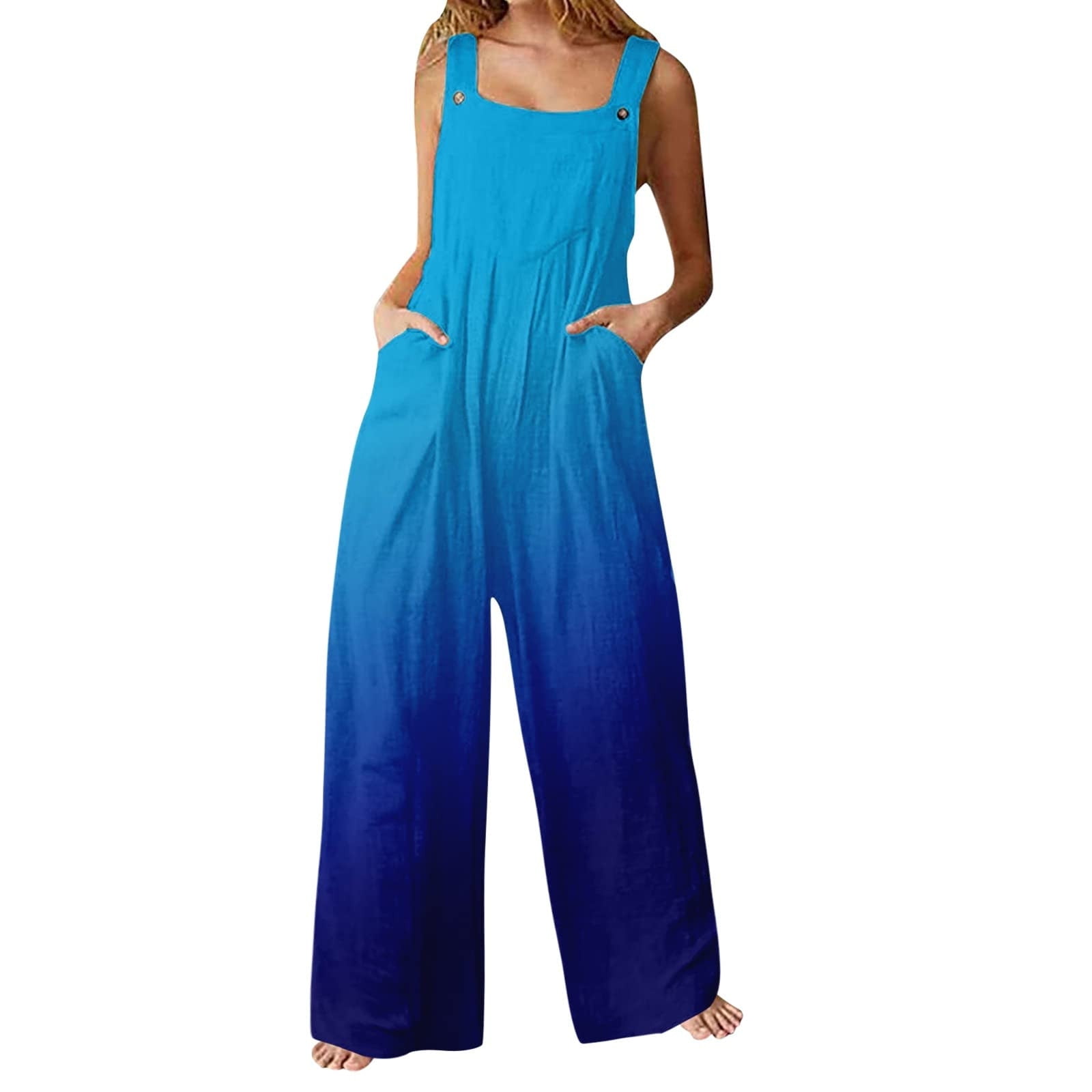 Xihbxyly Jumpsuits for Women 2024 Summer Casual Maternity Overalls Boho ...