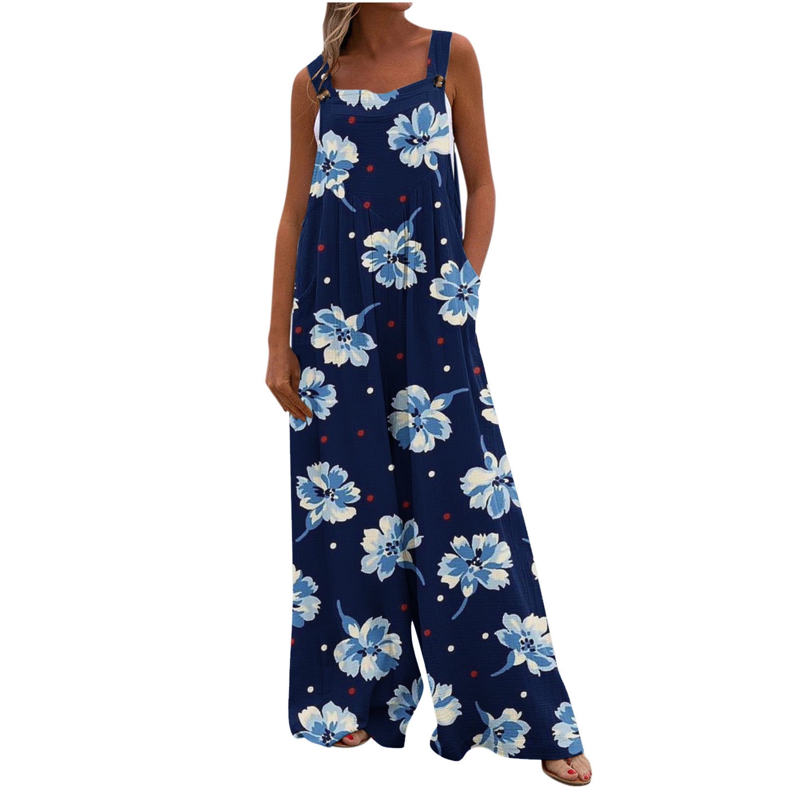 Xihbxyly Jumpsuits for Women 2024 Summer Casual Maternity Overalls Boho ...