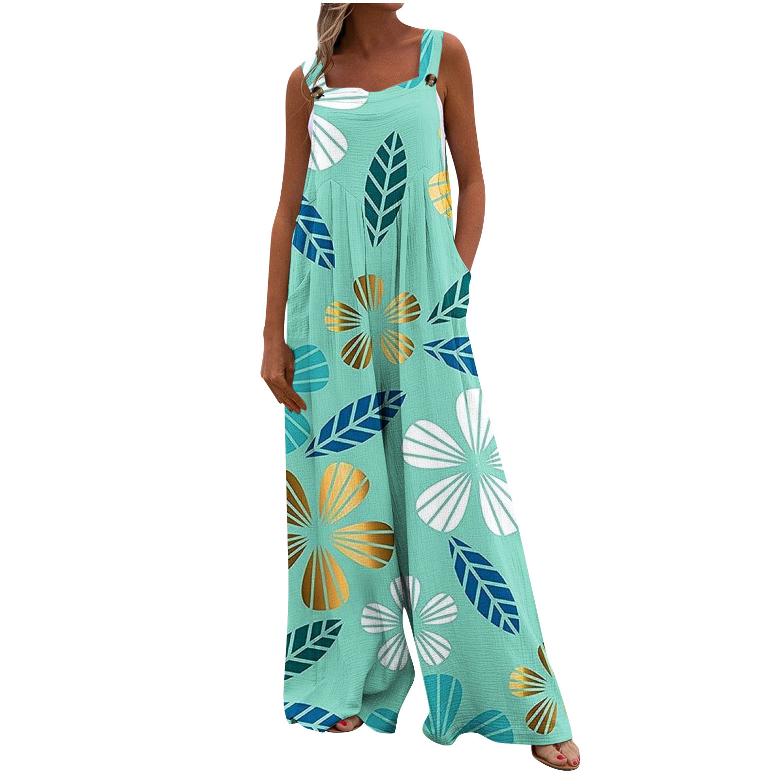 Xihbxyly Jumpsuits for Women 2024 Summer Casual Maternity Overalls Boho ...