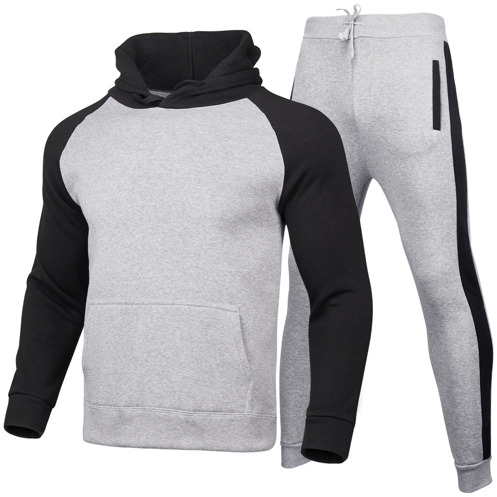 Xihbxyly Men's 2pc Sweatsuit Men's Jogging Suit Sports Hoodie Set Two ...