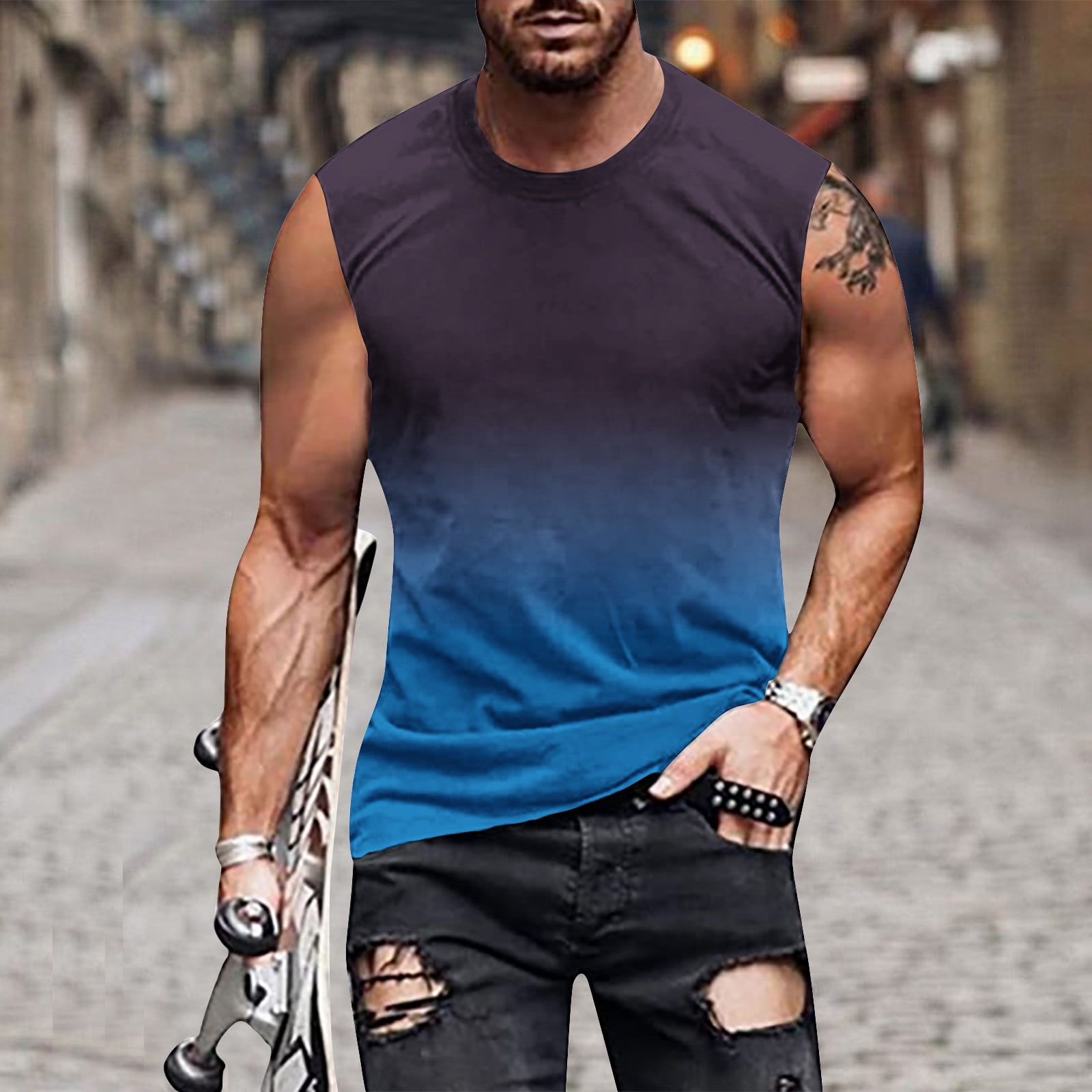 Xihbxyly Mens Gym Shirts, Men's Workout Sleeveless Shirts Quick Dry ...