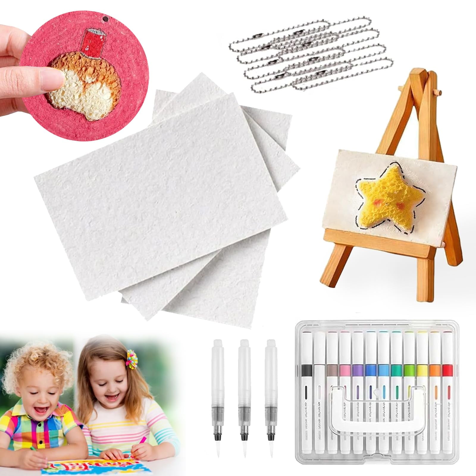 Xihongshi Magic Puffy Paint, 3D Drawing AIS1 Magic Canvas Sponge ...