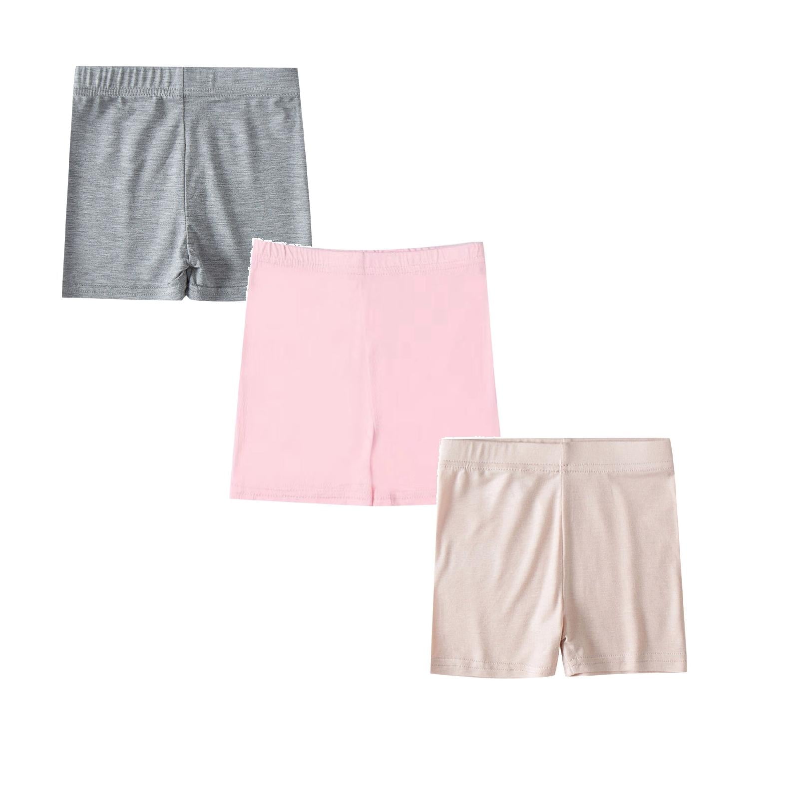 Xijirk 3 Packs Girls Dance Shorts Solid Color Breathable Under Dress ...