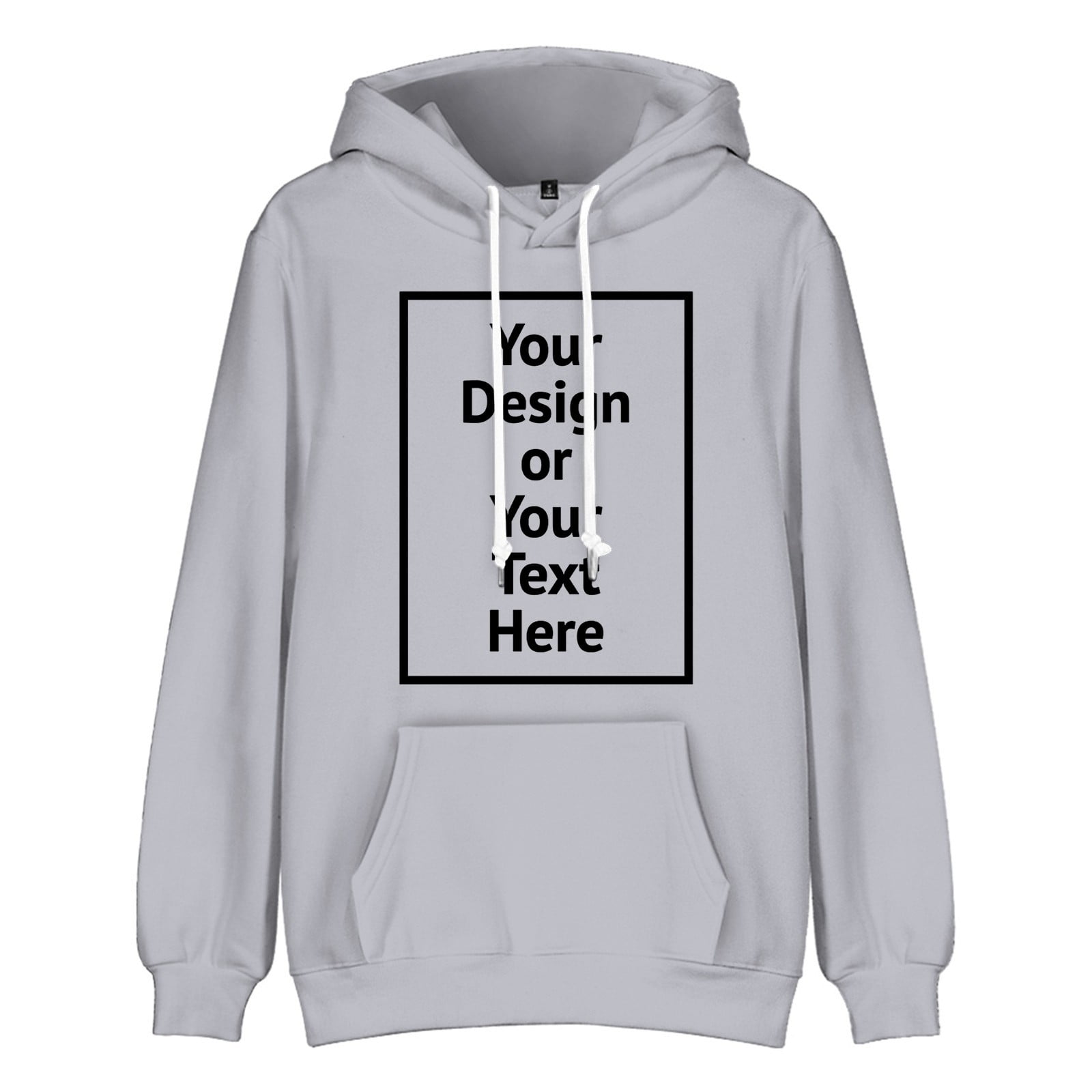 Xijirk DIY Custom Full 3D Printing,Mens Autumn and Winter Letter Oversize Loose Hooded Pullover ...