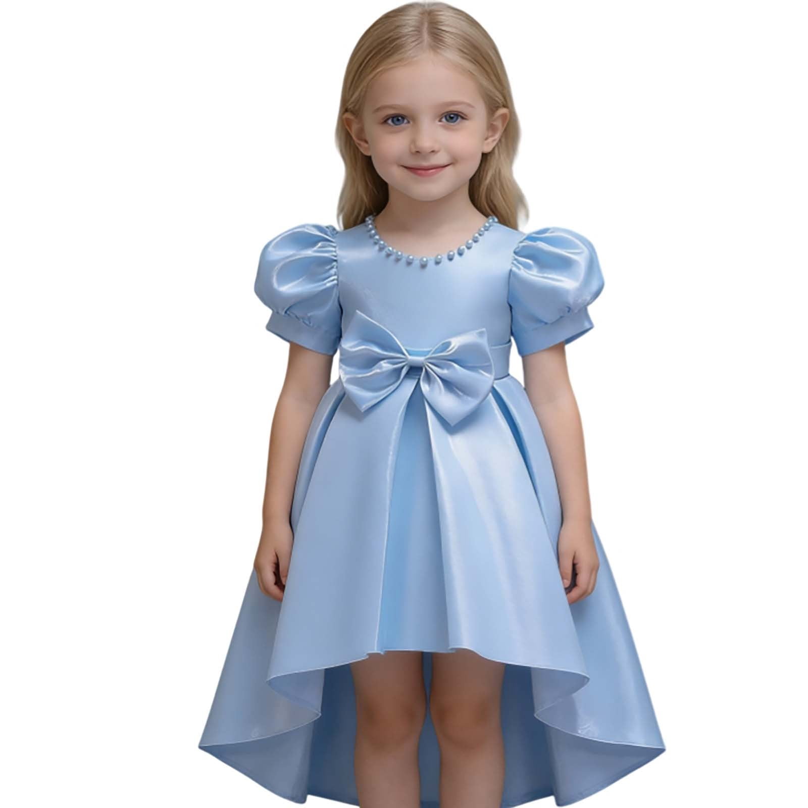 Xijirk Girls Dresses,Girls Satin Backless Pageant Dress Gown Girl Dress ...
