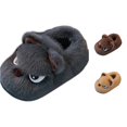 Xijirk Kids Animal Slippers with Big Eye Patches Closed Back Fuzzy ...