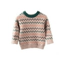 Xijirk Kids Sweaters Baby Girl Sweater Toddler Round Neck Break Line Knitted Sweatshirt Fall ...