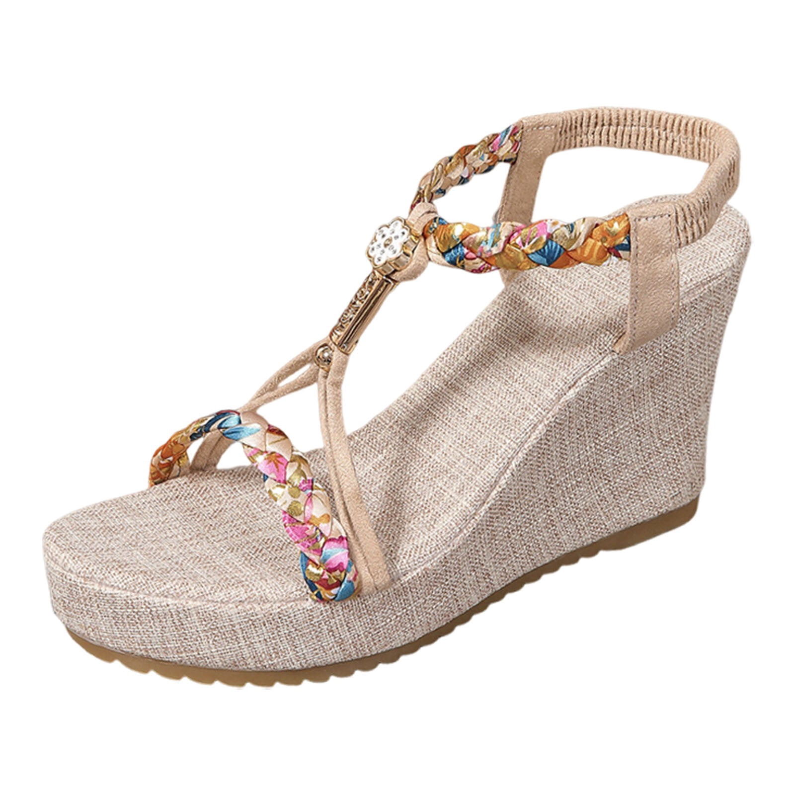Xijirk Sandals for Women Open Toe Walking Shoes with Elastic Straps for ...