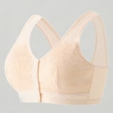 Xijirk Women Elderly Bra Front Button Wireless Lace Body Shaping ...