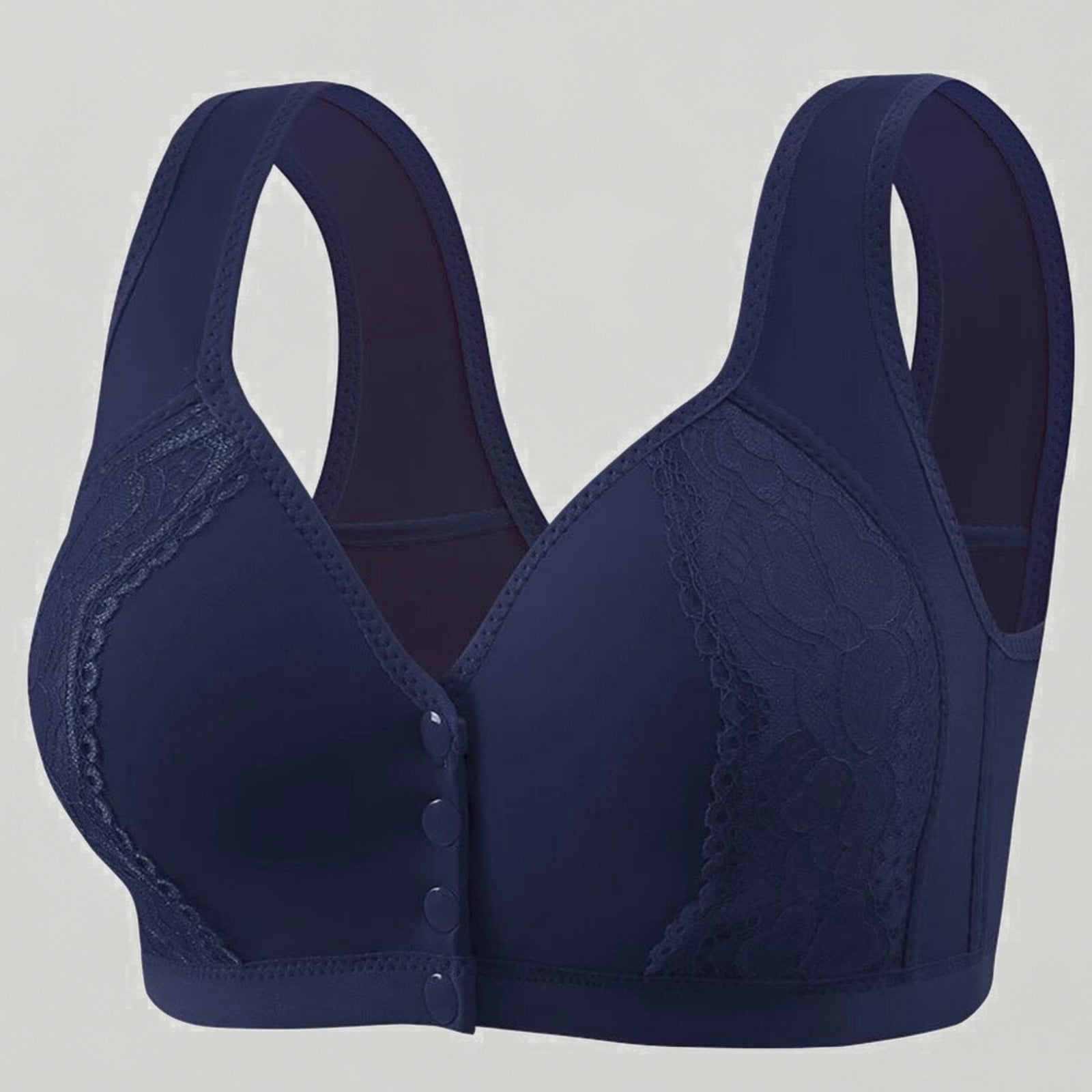 Xijirk Women Middle Elderly Bra Front Buckle Vest Type Thin Underwire ...