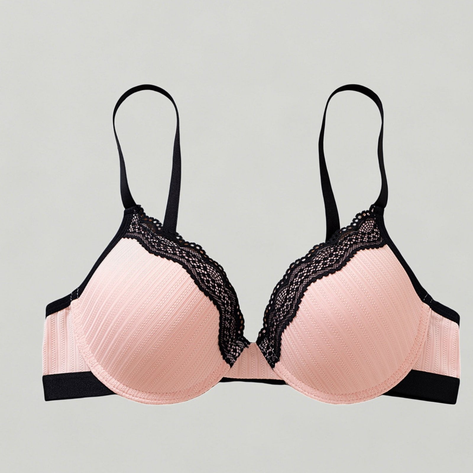 Xijirk Women's Lace Trim Underwire Push-Up Bra Enhanced Support & All ...