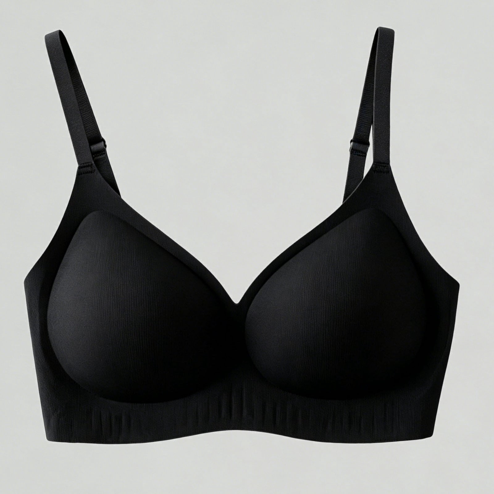 Xijirk Women's Seamless Ribbed Wireless Bra Soft Supportive Breathable ...