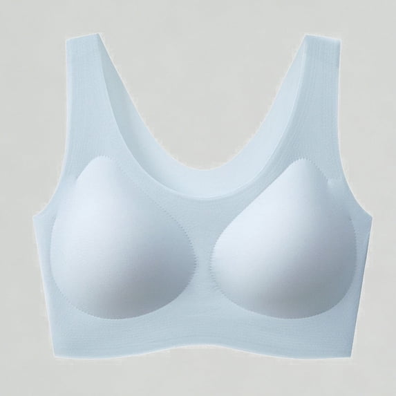 Xijirk Women's Seamless Wireless Bra Comfortable Soft Cup Full Coverage ...