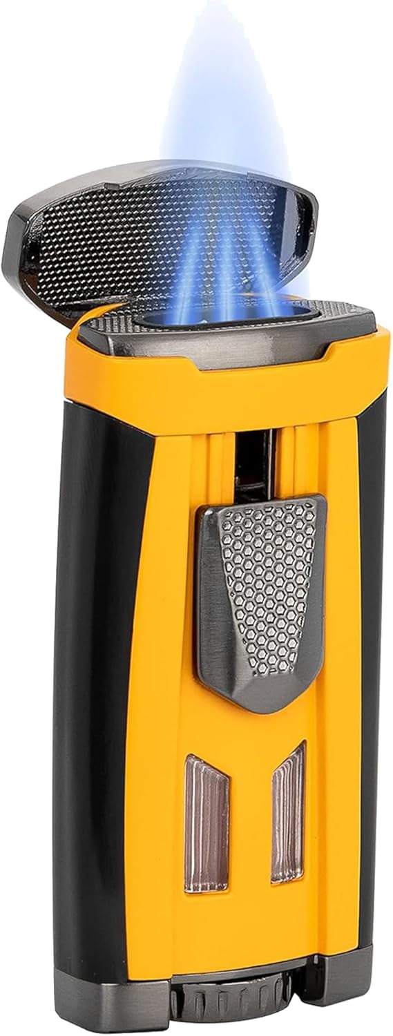 Xikar HP3 Triple Jet Flame Butane Torch Lighter, Yellow | Wind ...