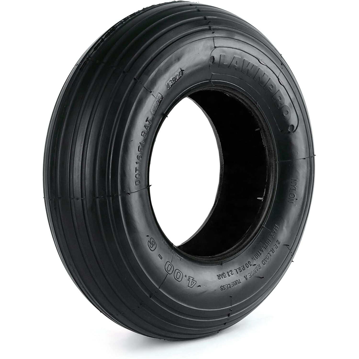 Xike LawnPro Rib Wheelbarrow Bias Tire - 400-6 - Walmart.com