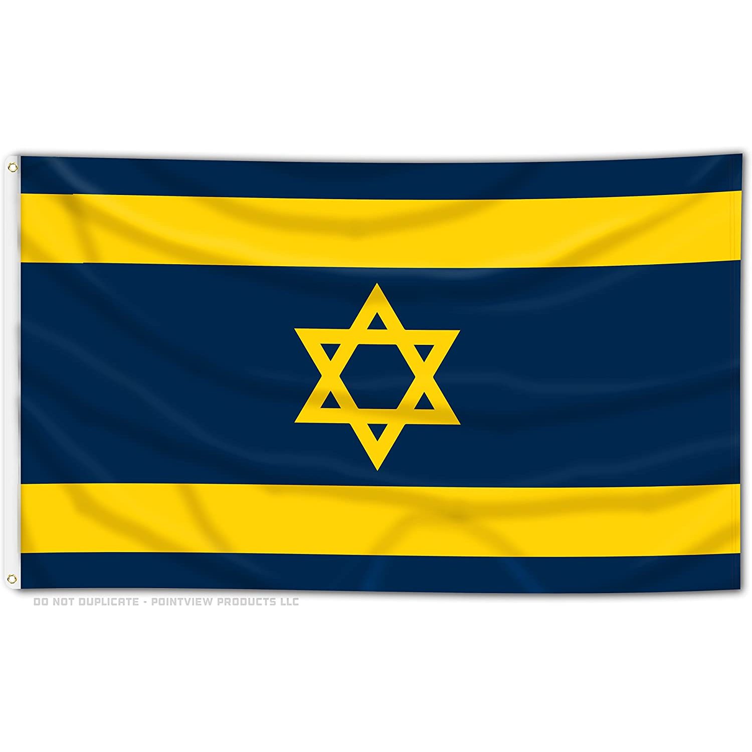Xike Maize and Blue Israeli Flag - 3 by 5 Foot Flag with Grommets ...