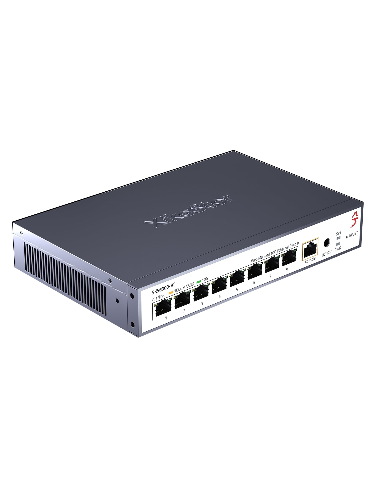 XikeStor 8 Port 10G Ethernet Switch, L3 Managed 10Gb Network Switch with 8x RJ45 Ports, DHCP ...