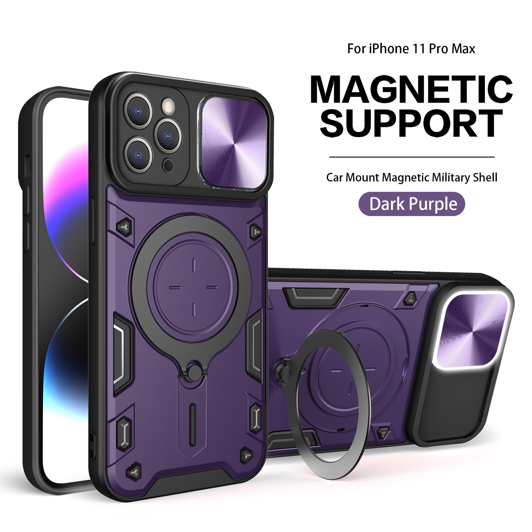 Xilaimitoo For iPhone 11Pro Max Case,with Slide Camera Cover , Full ...