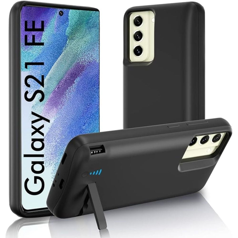 Xilecaly Battery Case for Samsung Galaxy S21 FE 5G, 5000mAh Rechargeable Extended Battery ...