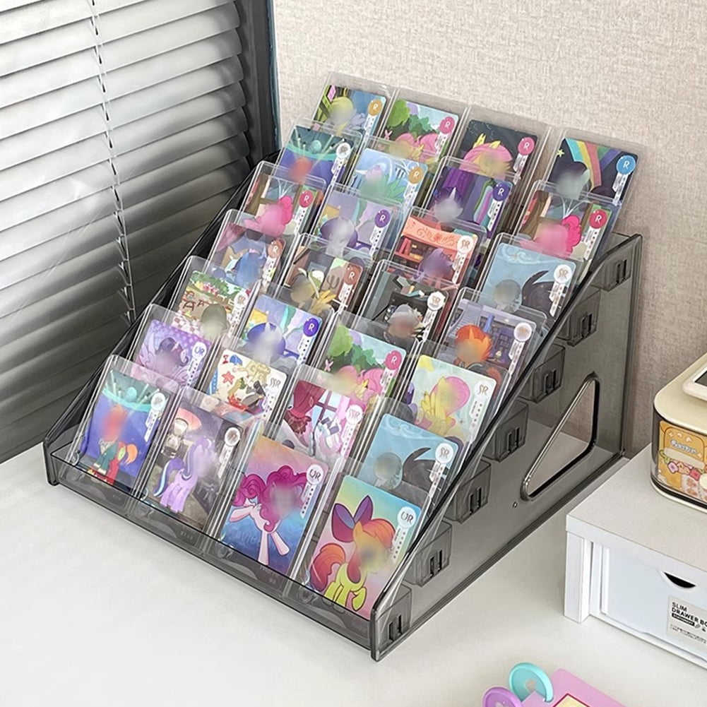 Xilee Acrylic Display Shelf, 7-Tier Acrylic Card Display Stand ...