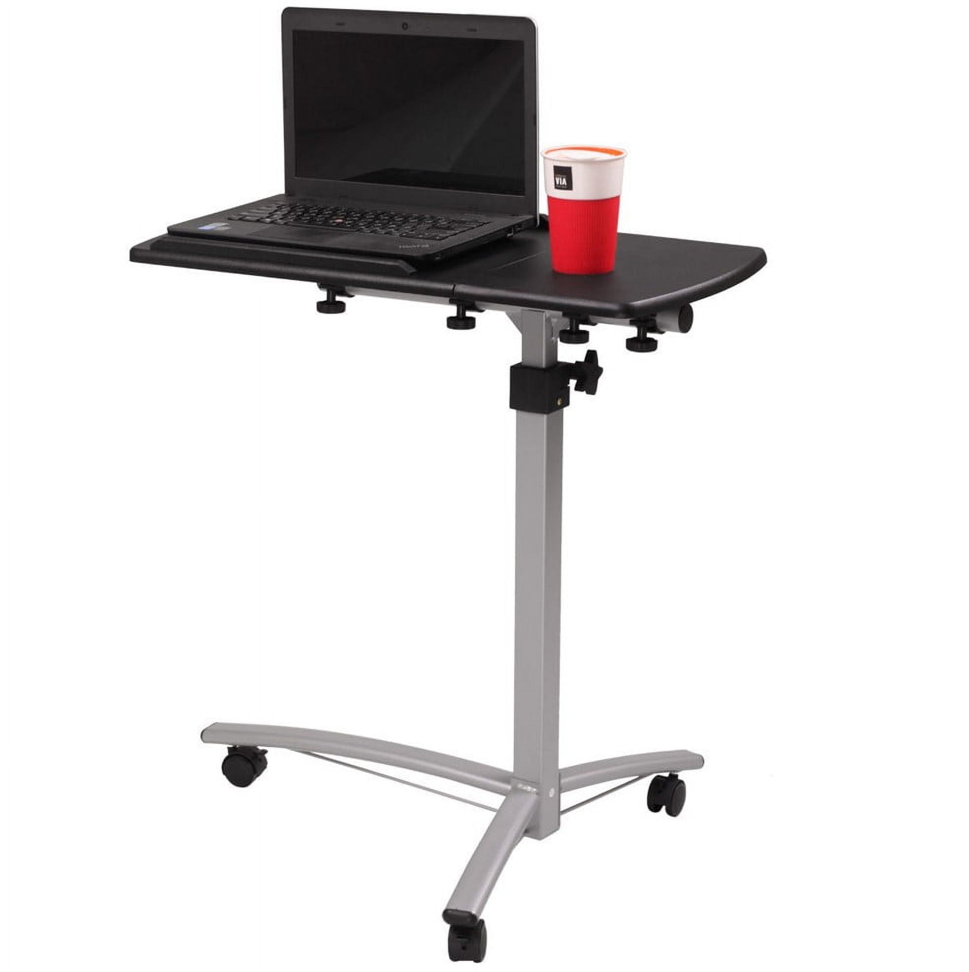 Xilee Classics Airlift Height Adjustable Mobile Rolling Laptop Cart ...