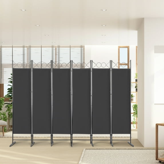 Xilee Room Divider, 6 Panel Room Divider, Folding Privacy Screen and ...