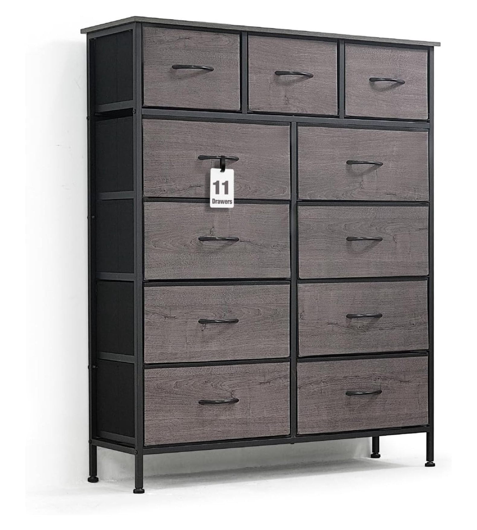XilhXLy Drawer Storage Tower w/ 11 Fabric Bins, Laundry Storage ...