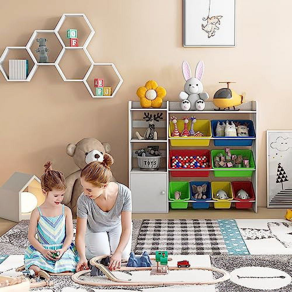 Xilingol Kids Toy Storage Organizer, 4-Tier Toy Organizers W/8 ...