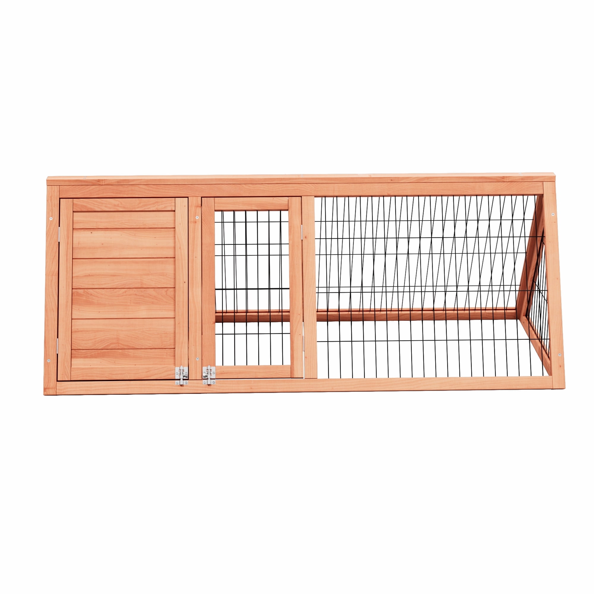 XiliqingEco Outdoor Fir Small Animal Hutch / Cage with Weatherproof Box and Wire Mesh Foraging ...