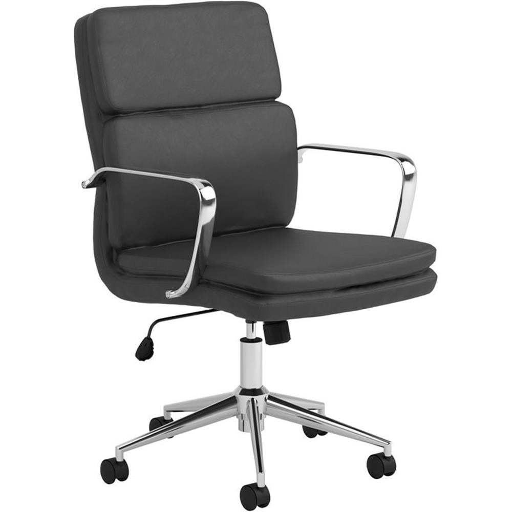 Ximena Standard Back Upholstered Office Chair Black - Walmart.com