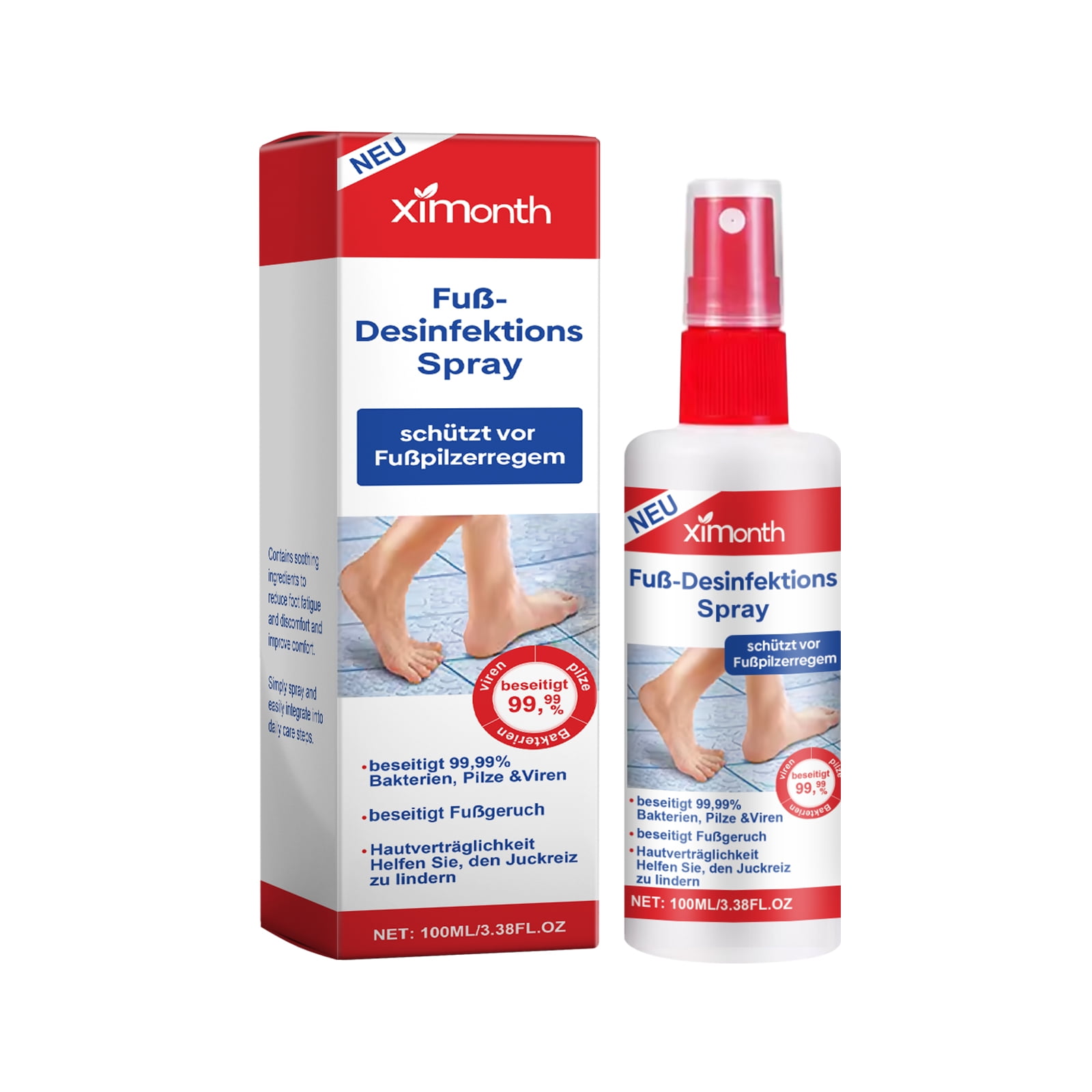 Ximonth Foot Care Spray Soothing Cleansing Daily Foot Hygiene Companion ...