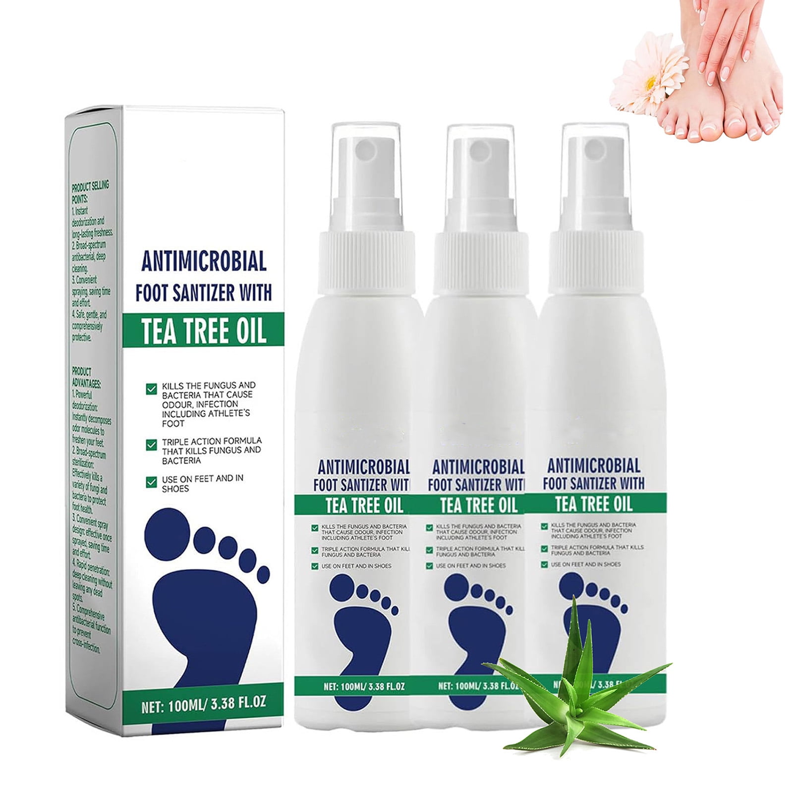 Ximonth Foot Sanitiser with, Tea Tree Oil Feet Spray, Clear Foot ...