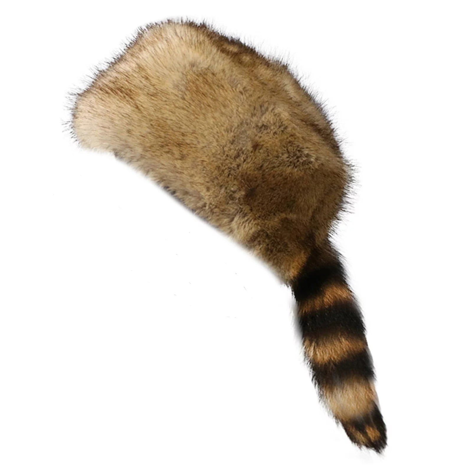 Ximssnen Women Faux Hat Costume Coonskin Hat For Children Plush Light ...