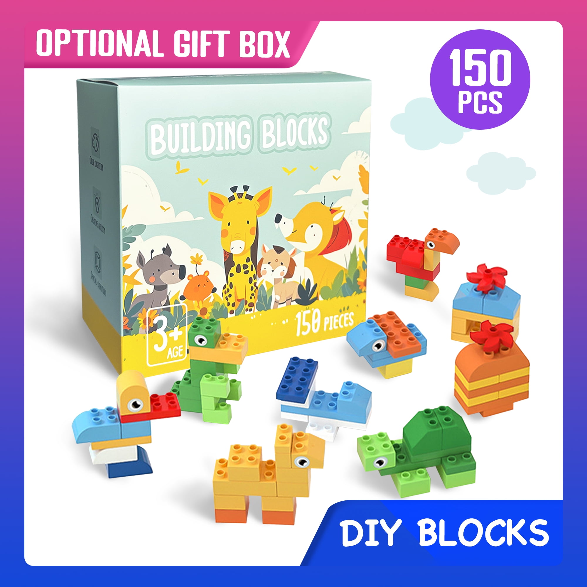 XinLe Building Blocks for Kids Toddlers 150 Piece Large Classic ...