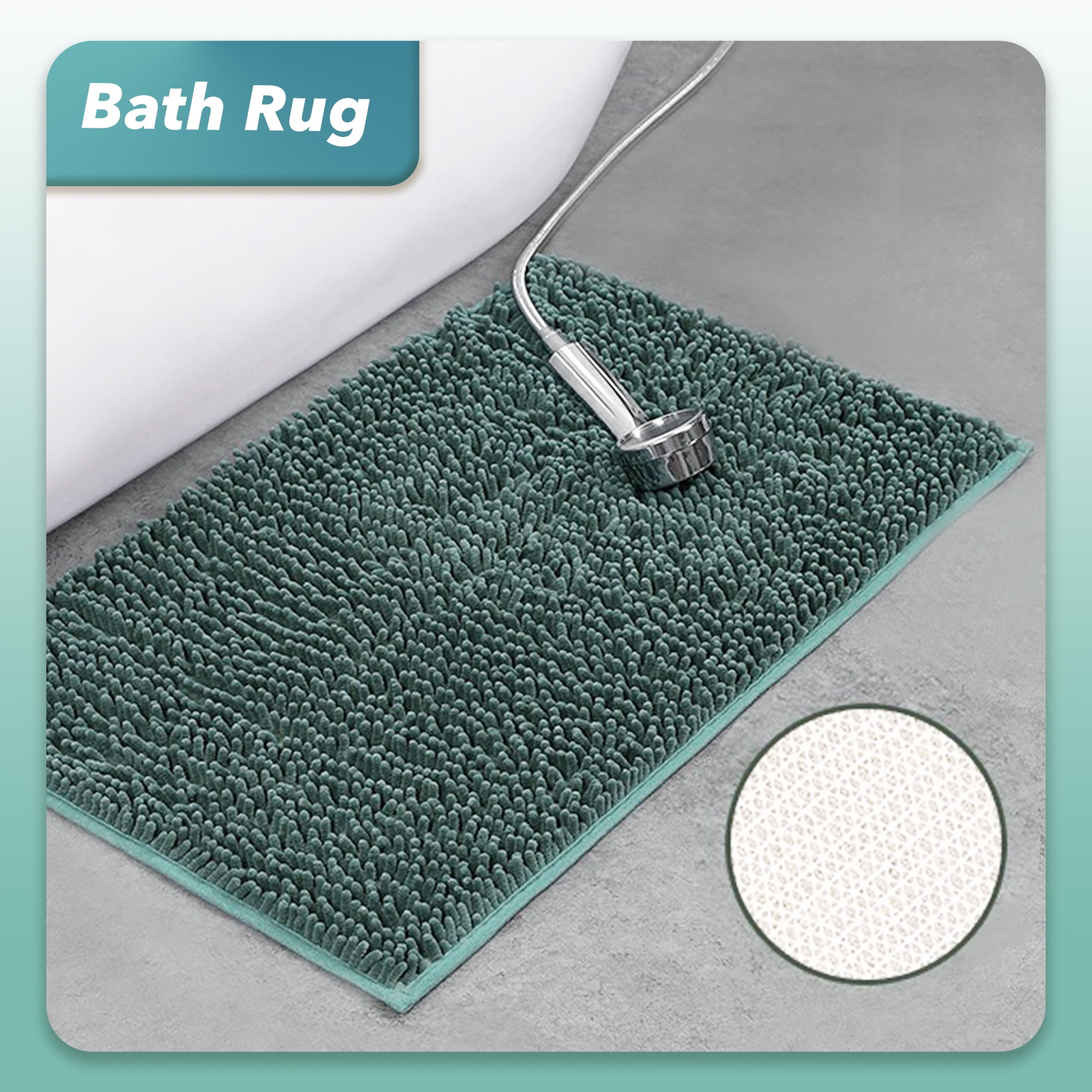 XinLe Luxury Bathroom Rug Mat Non-Slip Plush Rugs Extra Soft and Absorbent Machine Wash Dry ...