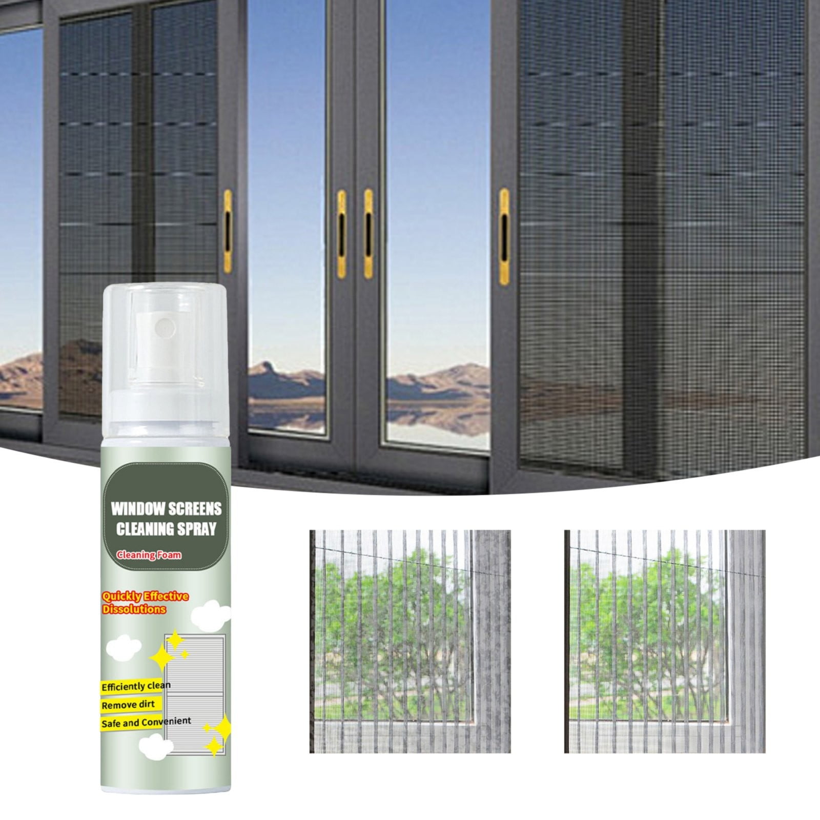 Xindewwl 100ML No Disassembly Window Screen Foam Cleaner Window Screen ...