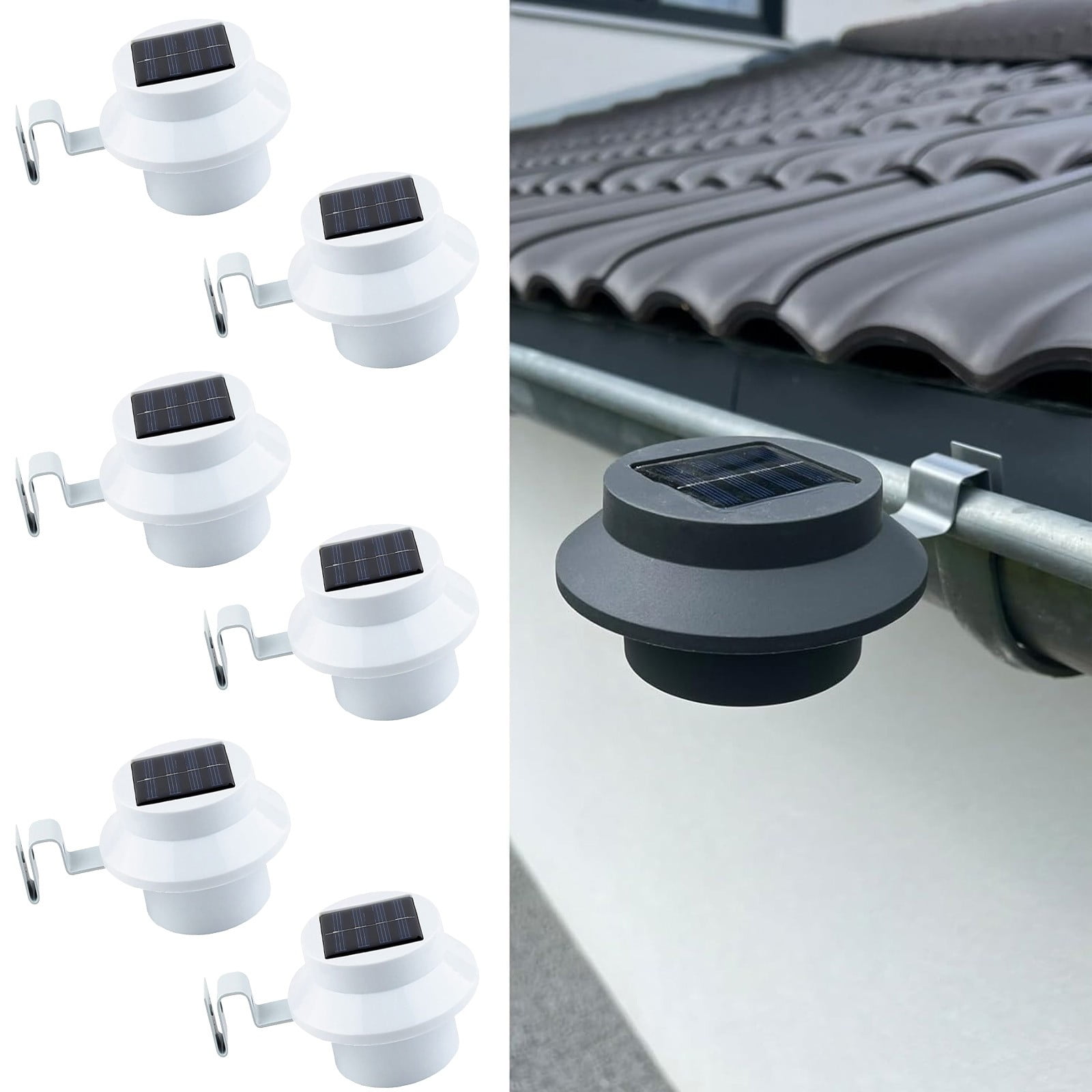 Xindewwl 6PCS Solar Light Lamp Powered Outdoor Garden Yard Wall LED ...