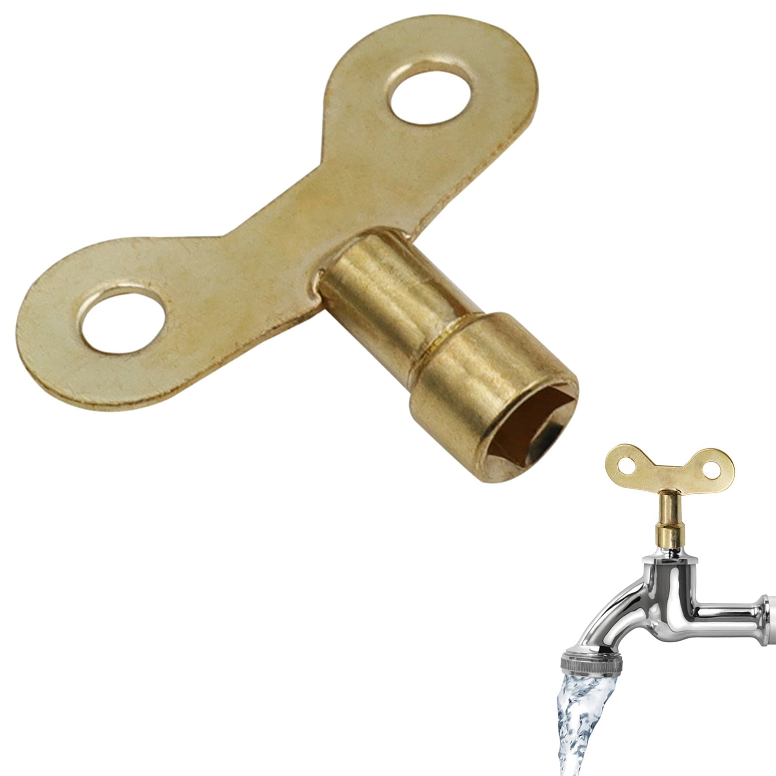 Xindewwl Brass Key Kit Hole Keys Vent Plumbing Key Water Tap Faucet ...