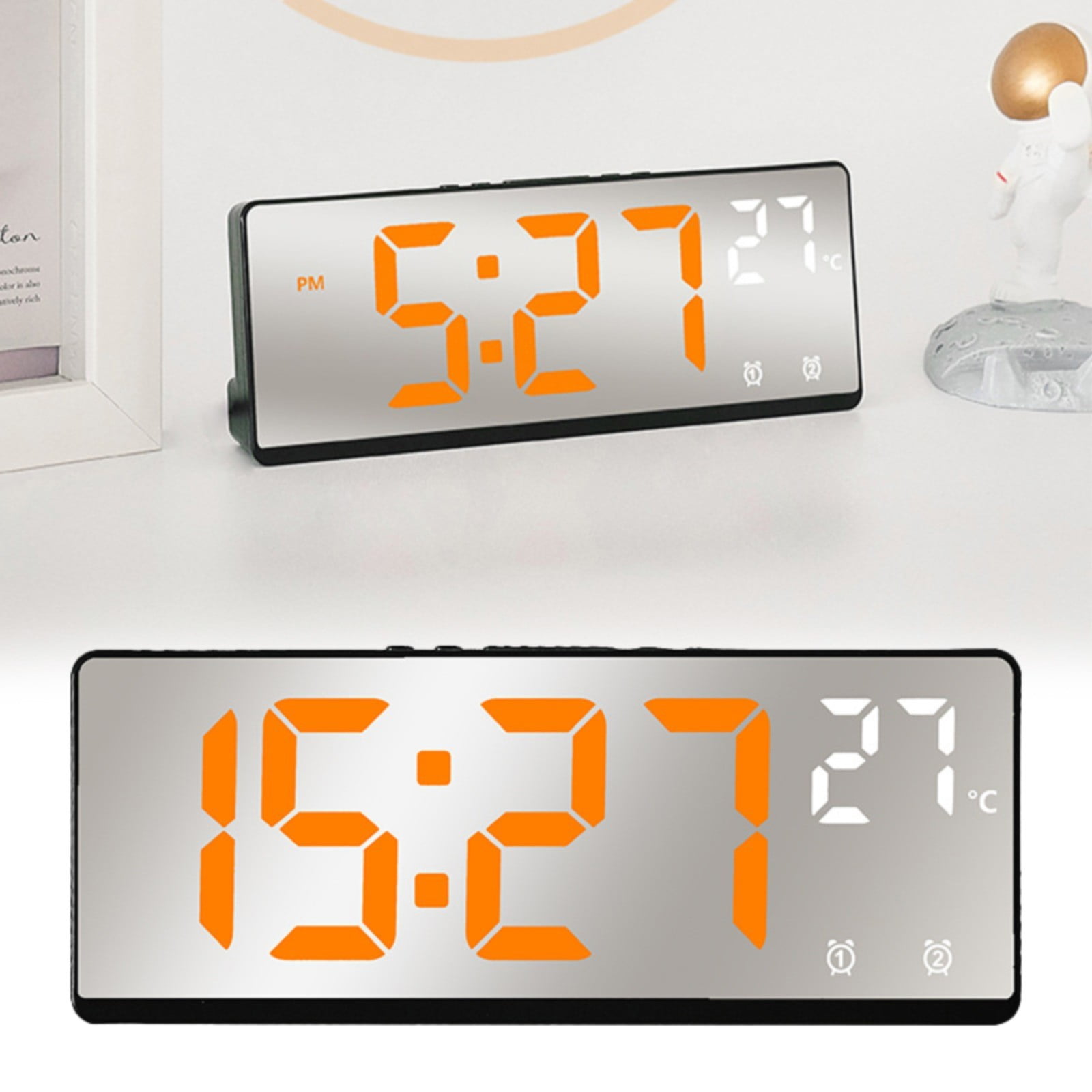 Xindewwl Electronic Clock Large Screen Temperature Display Desk Table ...