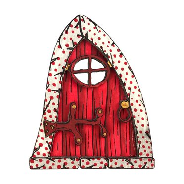 Fridja Wooden Fairy Door for Trees, Yard Art Sculpture Decoration for ...