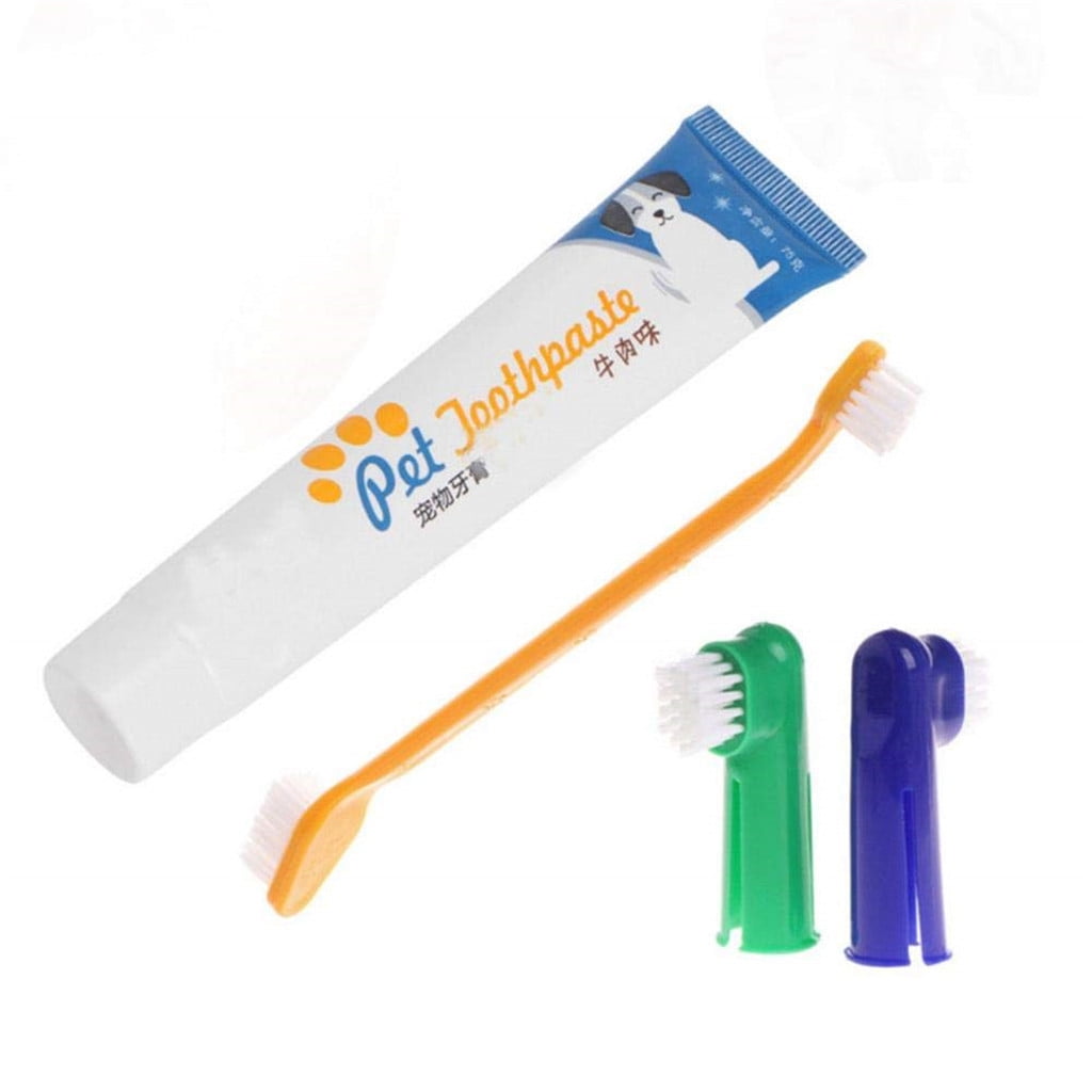 Xinduolei Pet Toothbrush+ Flavour Dog Cat Cleaning JO Toothpaste+ Up ...