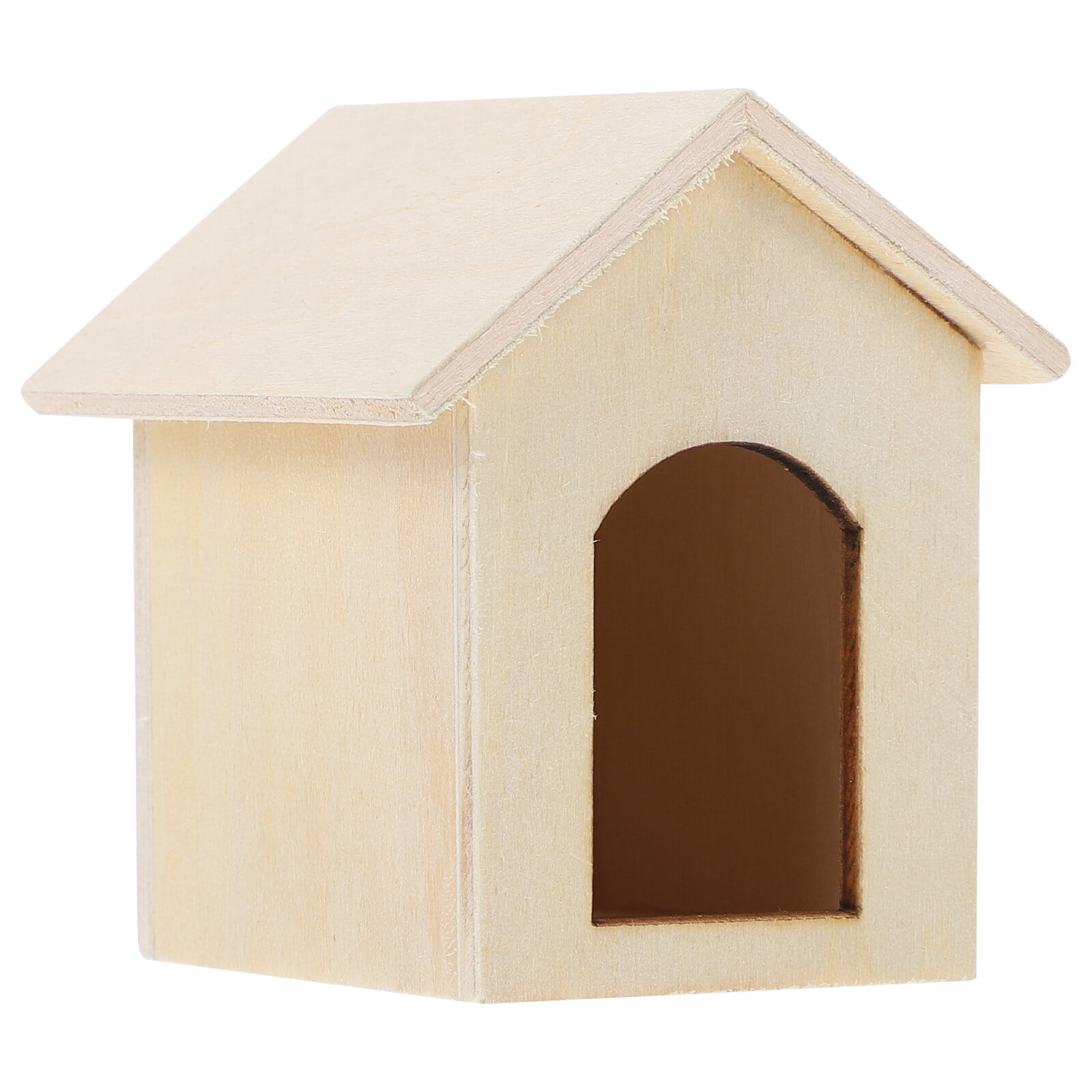 Xing 1pc Mini Kennel Model Simple Wooden House Model Scene Layout ...