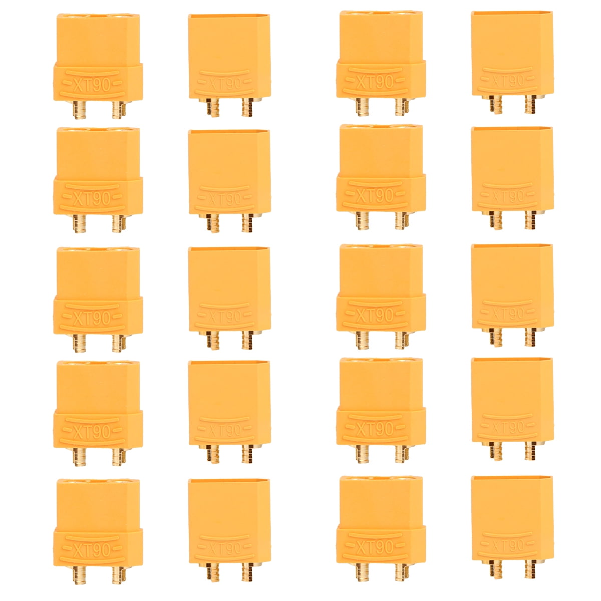Xing 20 Pcs Male and Female XT90 Connector T Plug for Battery Model ...