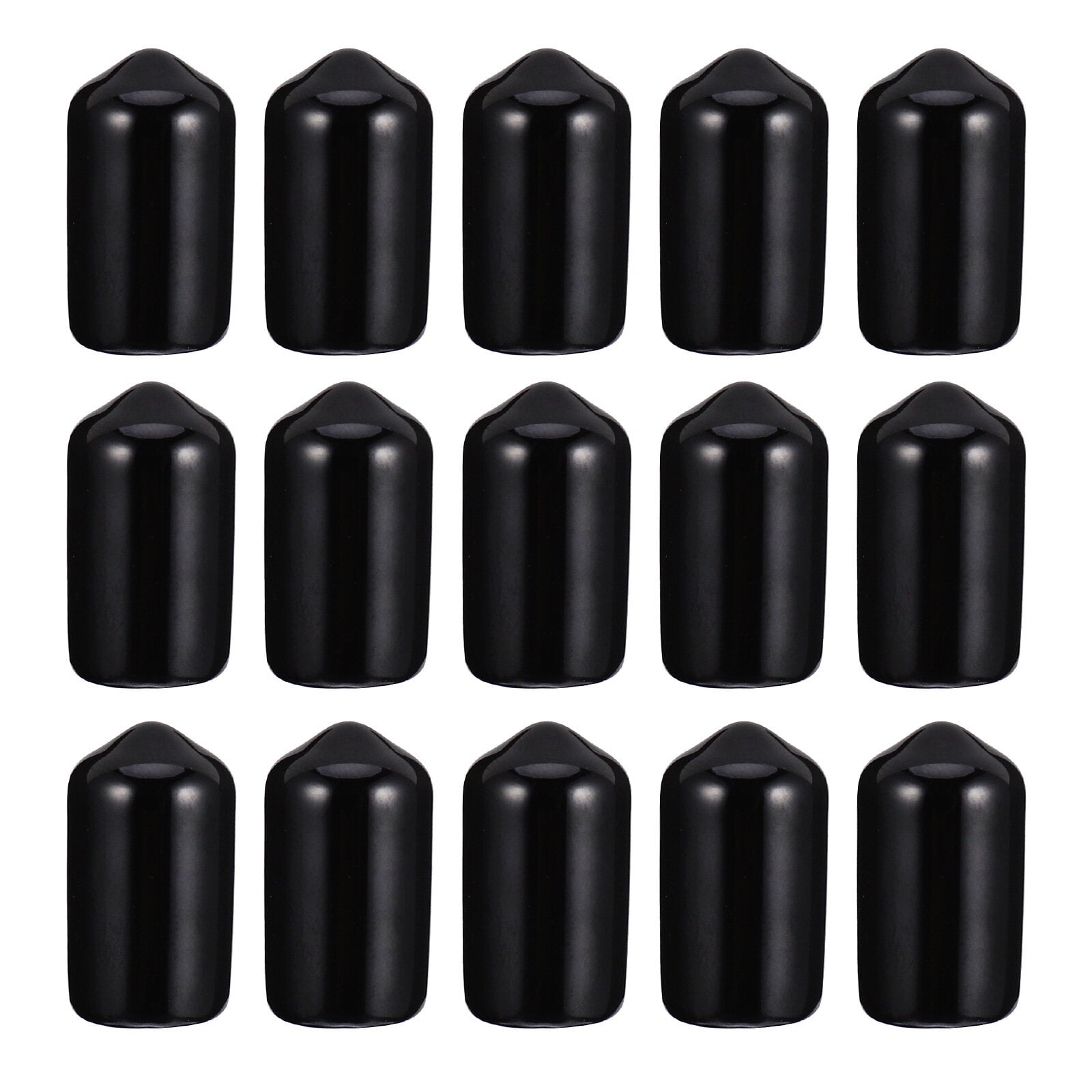 Xing 200pcs Round Flexible PVC Push-On End Caps Bolt Wire Screw Thread ...