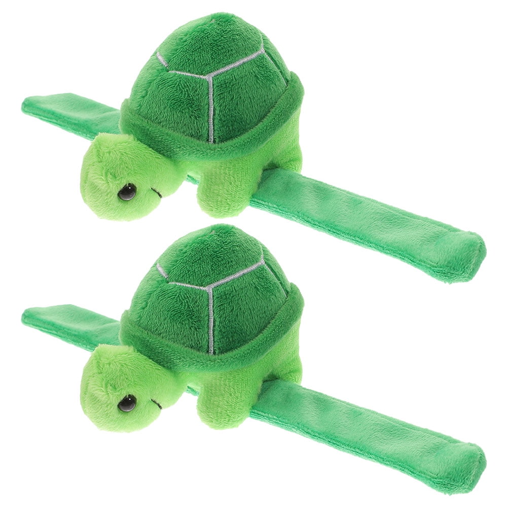 Xing 2pcs Stuffed Turtle Slap Bracelet Plush Animal Slap Bracelet ...