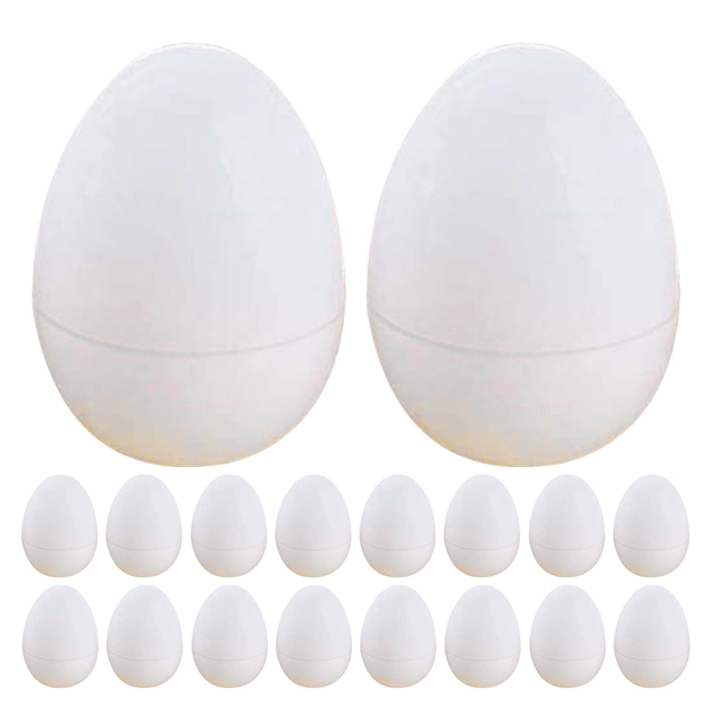 30pcs White Plastic Easter Eggs for Festival Decor Sleek Design ...
