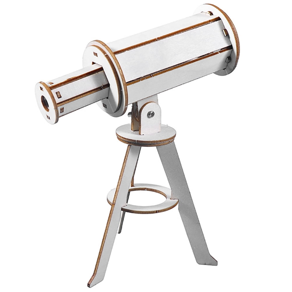 OUNONA Wooden DIY Telescope Toy for Kids Craft Educational Plaything ...